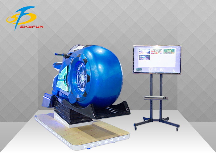 Black and Blue 9D VR Simulator , 360 Degree Racing Virtual Reality Bike