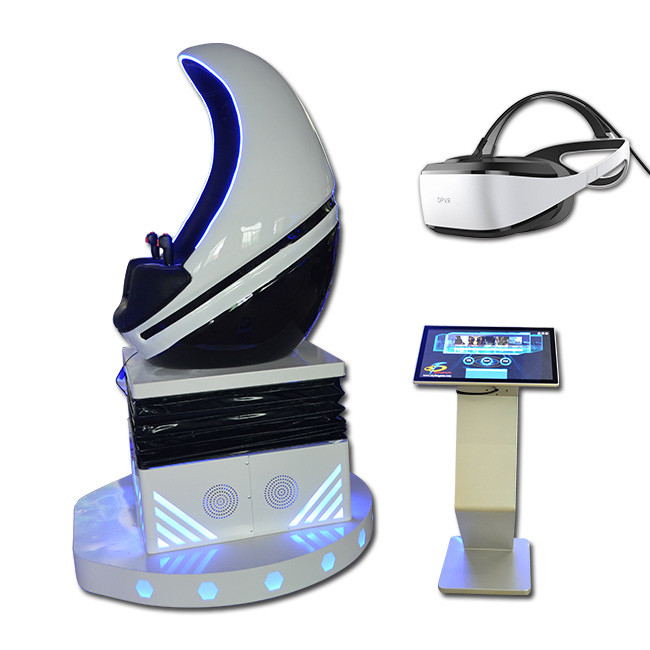 Popular Single Seat 9D Egg VR Cinema Pod With 360 Rotation 2kw
