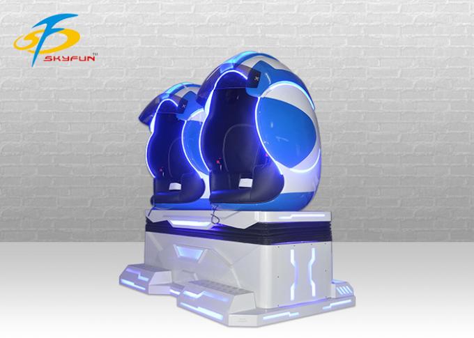 9D Virtual Reality Gaming Chair 2 Seats 9D Egg VR Cinema Simulator Games With Gun Shooting